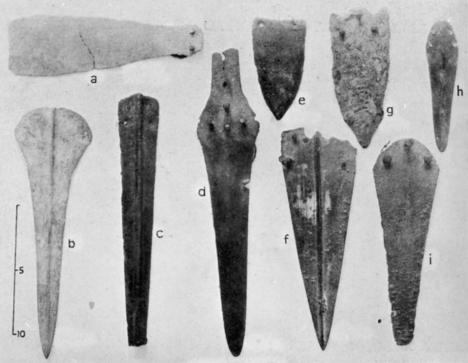 Knives and Daggers of Copper, Bronze and Silver. Early Minoan II. a, e ...